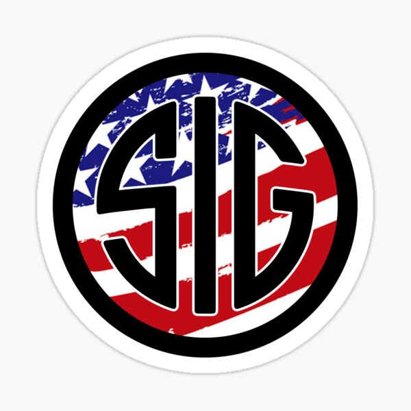 "SIG USA Circle Gun Military Firearm Pistol logo" Sticker for Sale by ...