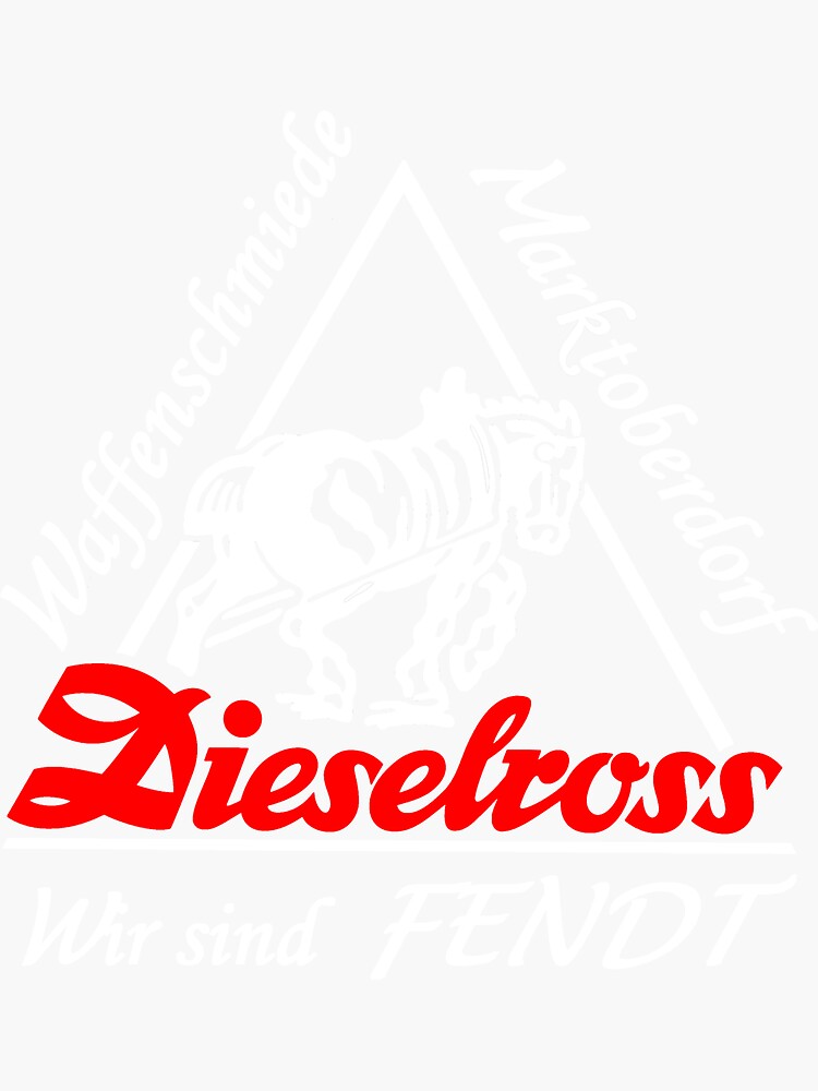 "TRACTOR-FENDT - DIESELROSS" Sticker by JohnnyPressnell | Redbubble