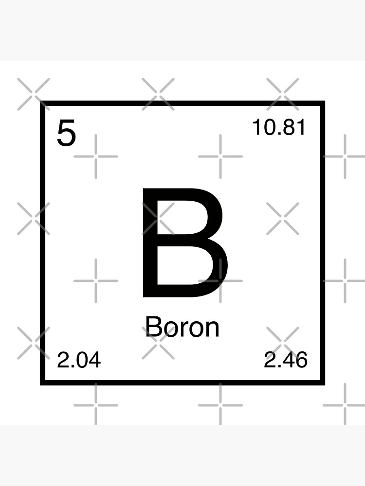 "Boron Element (black)" Sticker by AllAboutScience | Redbubble