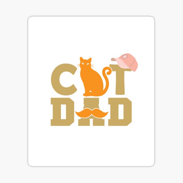 "Cool cat dad" Sticker by SamXDesigns | Redbubble