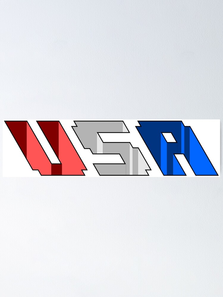"USA 3d letters " Poster for Sale by powerpointer | Redbubble