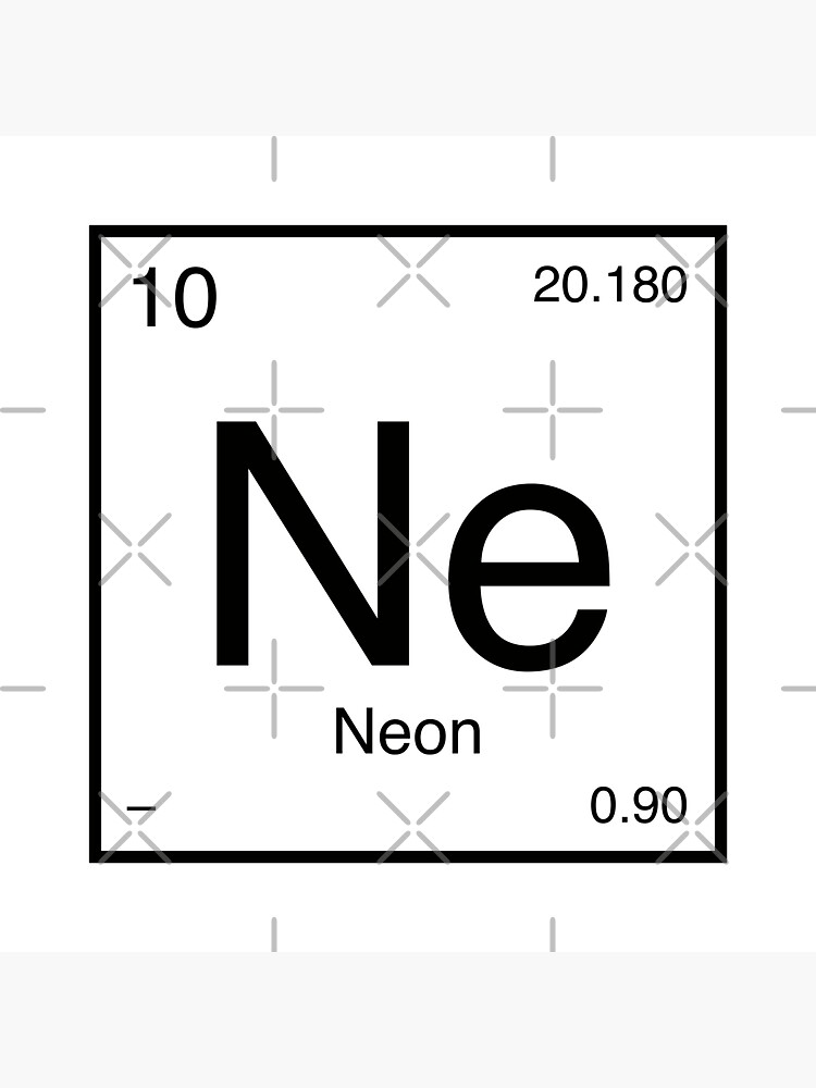 "Neon Element (black)" Sticker by AllAboutScience | Redbubble