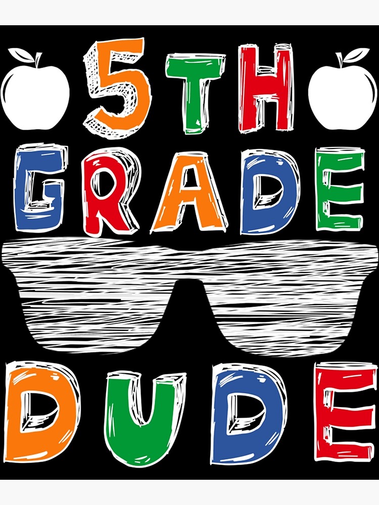 Póster «Regreso a la escuela Camisas de tipo de quinto grado, niños del ...