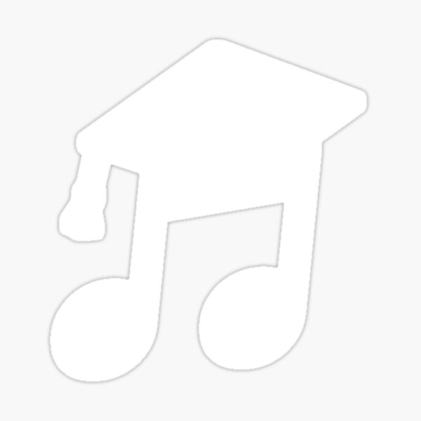 "note music logo" Sticker for Sale by Rueydesign | Redbubble