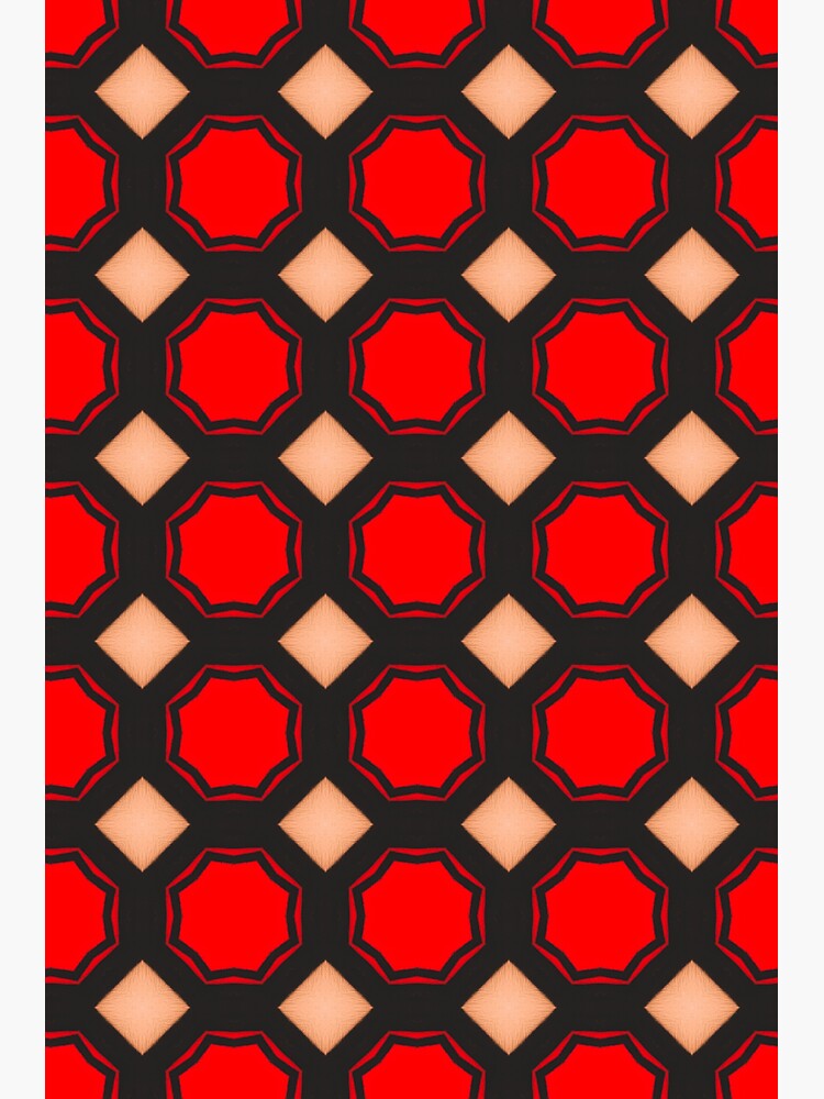 "Classic red and raisin black pattern" Sticker by Mbeshter | Redbubble