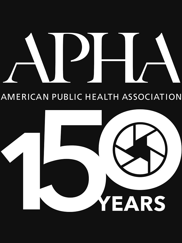 "APHA 150th Merchandise, White on Black Collection" T-shirt for Sale by ...
