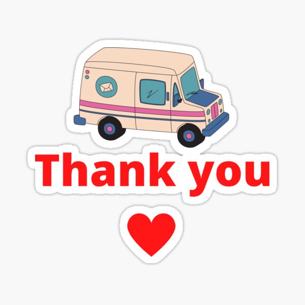"Thank you mail box _ for a unique mail box " Sticker by Yellowstars3 ...