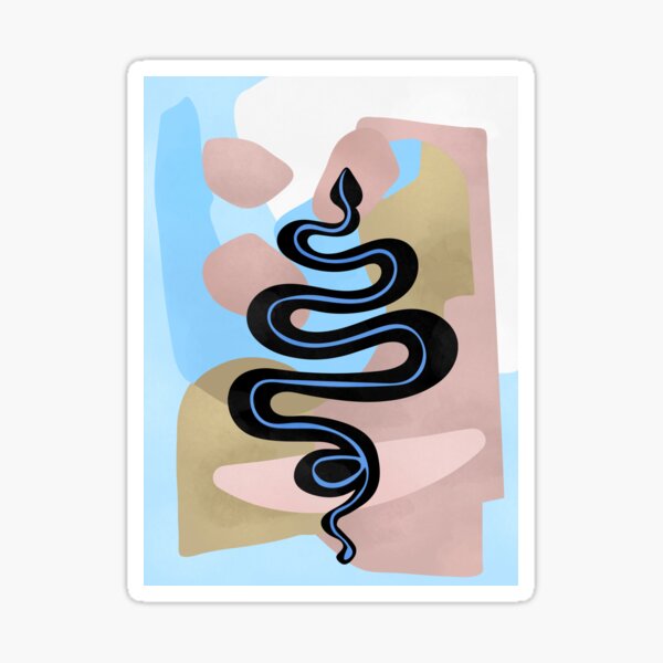 "Black Snake III" Sticker for Sale by TheaDesign | Redbubble