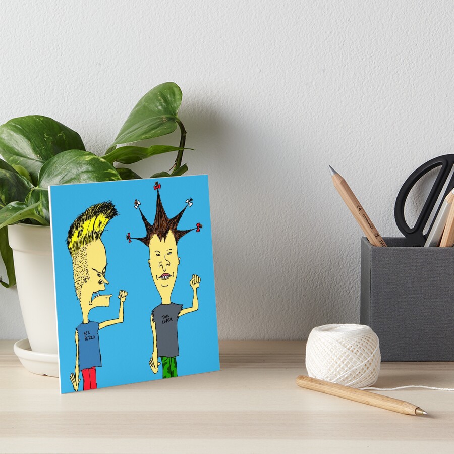 "Beavis and Butt-Head Haircut" Art Board Print by MondrianuM | Redbubble