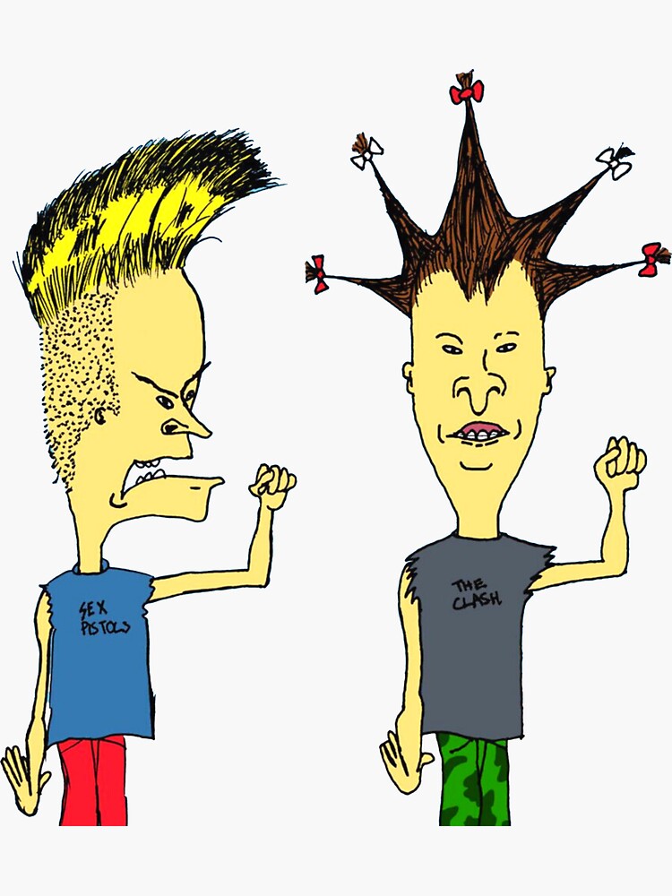 "Beavis and Butt-Head Haircut" Sticker for Sale by MondrianuM | Redbubble