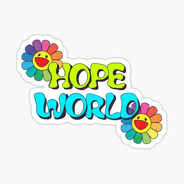 "Hope world" Sticker for Sale by MIllustrations9 | Redbubble