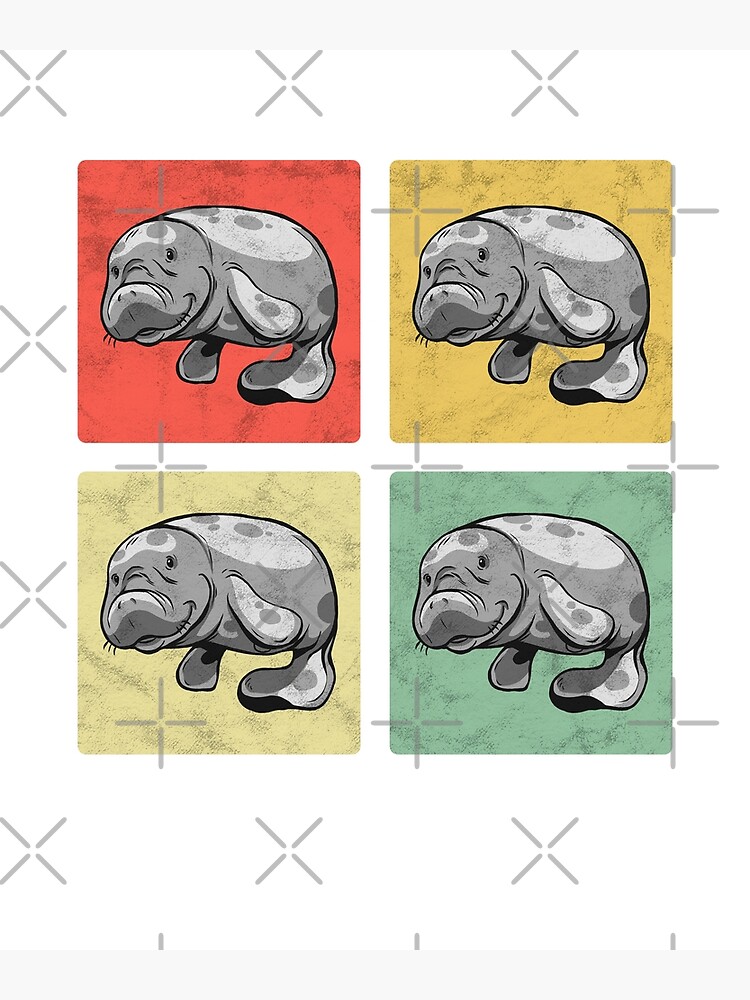 "Sea Cow Vintage Manatee Marine Mammal Sea Cow" Poster for Sale by ...