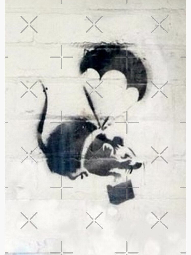 "Banksy - Parachuting Rat" Poster for Sale by MagnusSchneider | Redbubble
