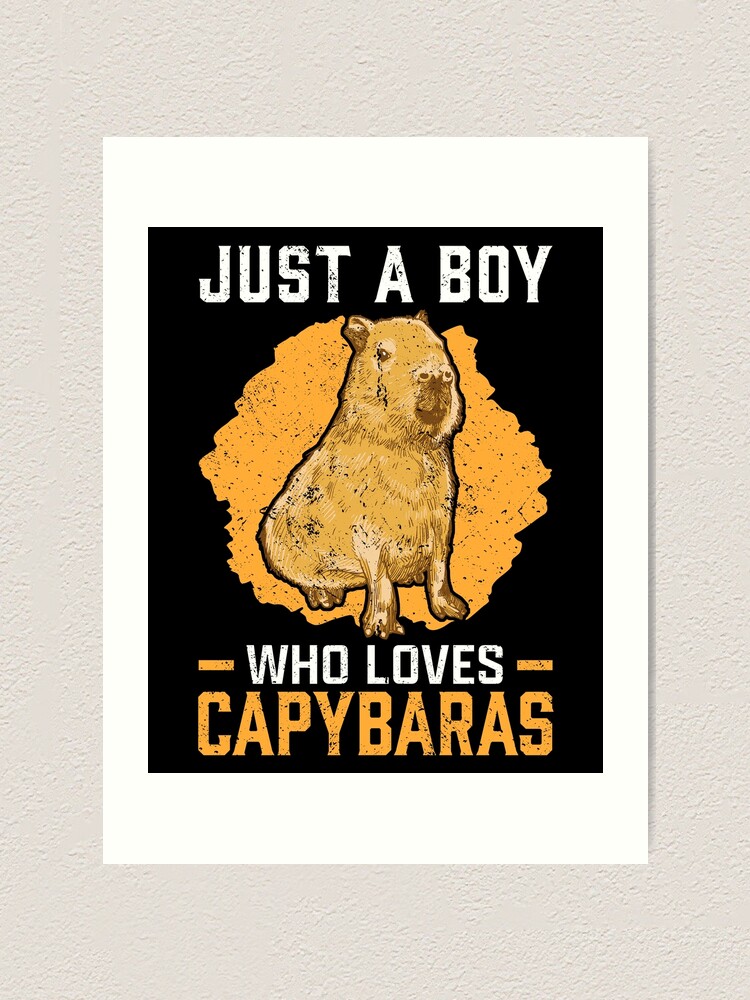 "Capybara boy loves capybara" Art Print for Sale by madgrfx | Redbubble