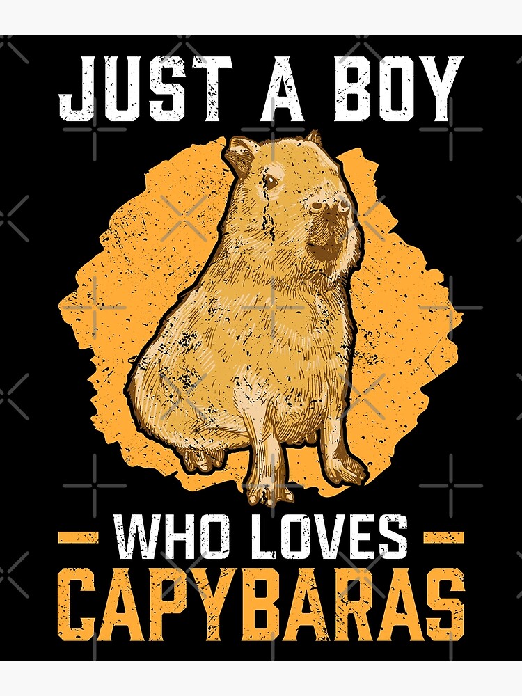 "Capybara boy loves capybara" Art Print for Sale by madgrfx | Redbubble
