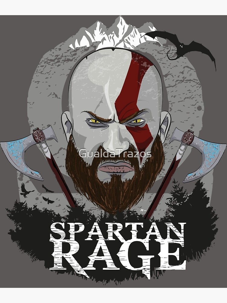 "Spartan Rage" Art Print by GualdaTrazos | Redbubble