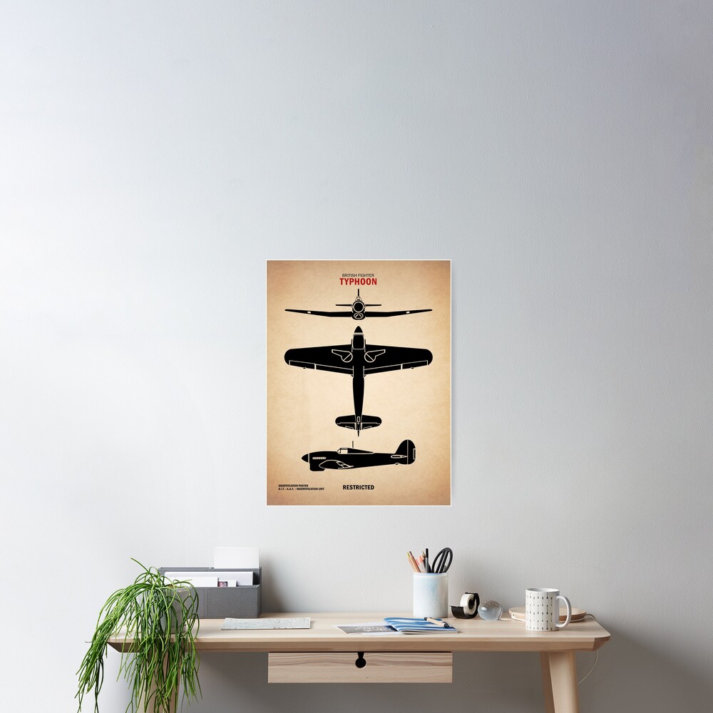 "WW2 Typhoon Identification" Poster for Sale by rogue-design | Redbubble