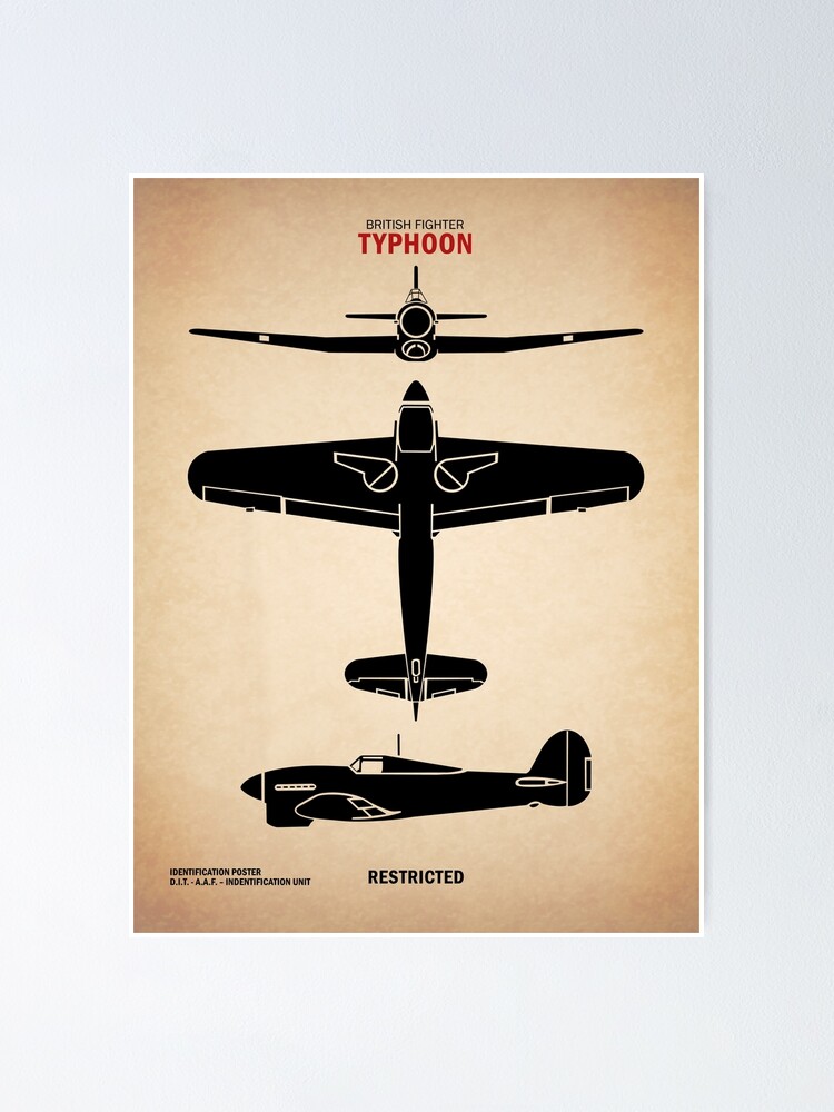 "WW2 Typhoon Identification" Poster for Sale by rogue-design | Redbubble