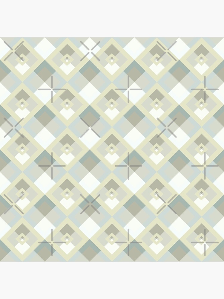 "Geometric diamond check." Poster by jungsujin | Redbubble