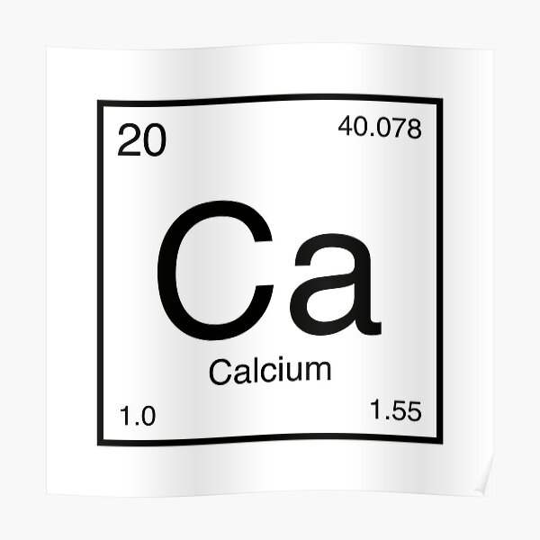 "Calcium Element (black)" Poster for Sale by AllAboutScience | Redbubble