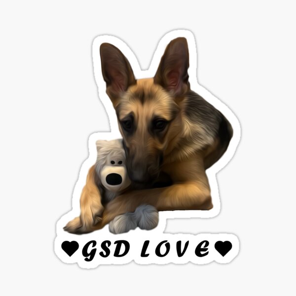 "GSD Love" Sticker for Sale by HH2022 | Redbubble