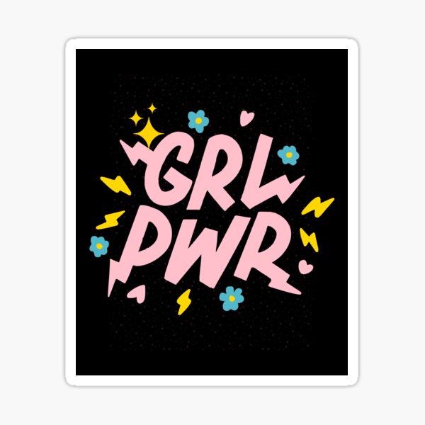 "GRL PWR - Girl Power Female | New Female Power" Sticker by Delandor ...
