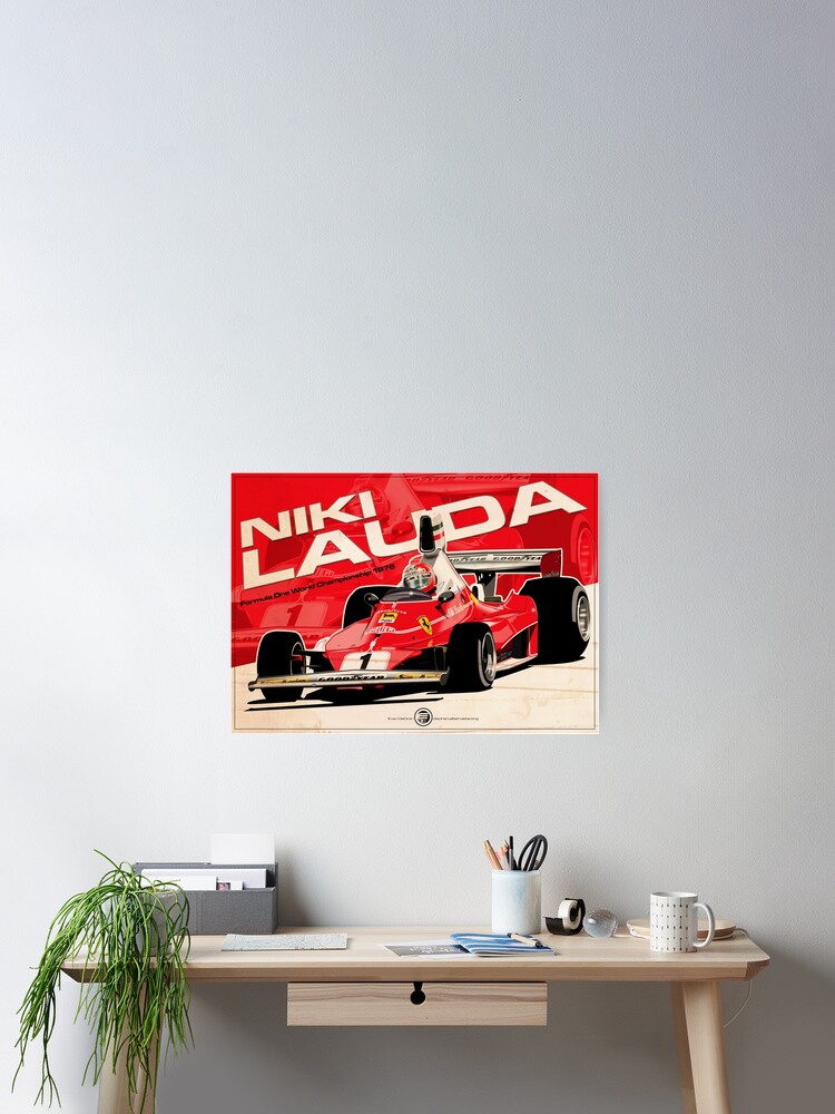 "Niki Lauda - F1 1976" Poster for Sale by DeCiren | Redbubble