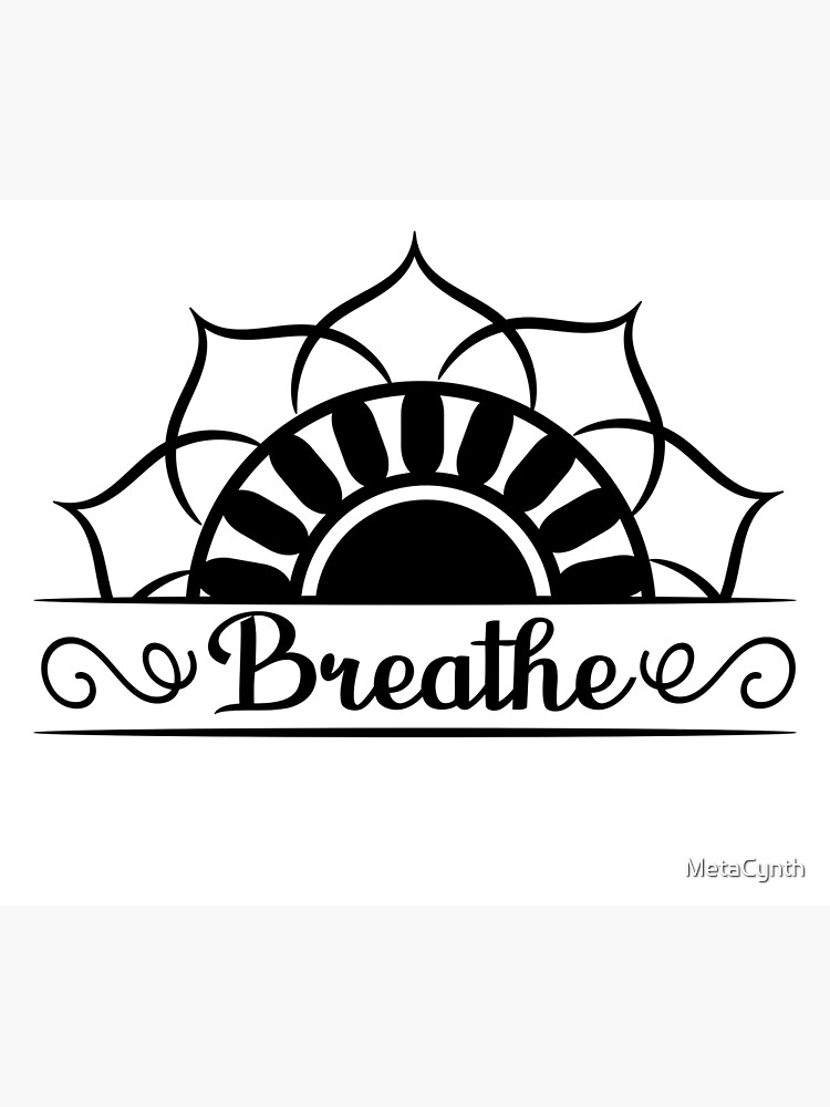 "Breathe Sunflower Minimalist Sesign" Poster for Sale by MetaCynth ...