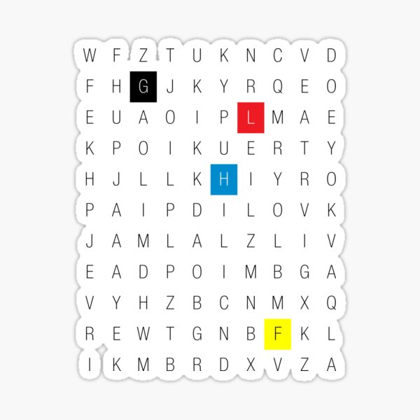 "GLHF word square - Prime Color" Sticker by SCshirts | Redbubble
