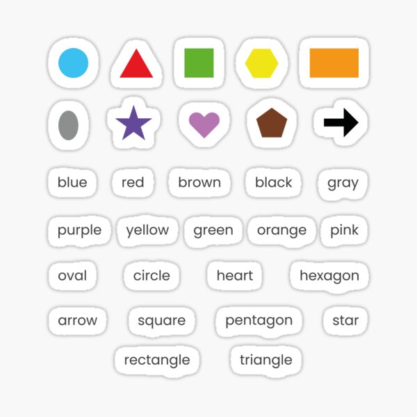 "Learn Colors and Shapes For Children" Sticker for Sale by builder ...