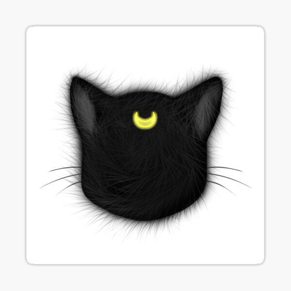 "Sailor moon Luna cat" Sticker for Sale by Hopi-cielo | Redbubble