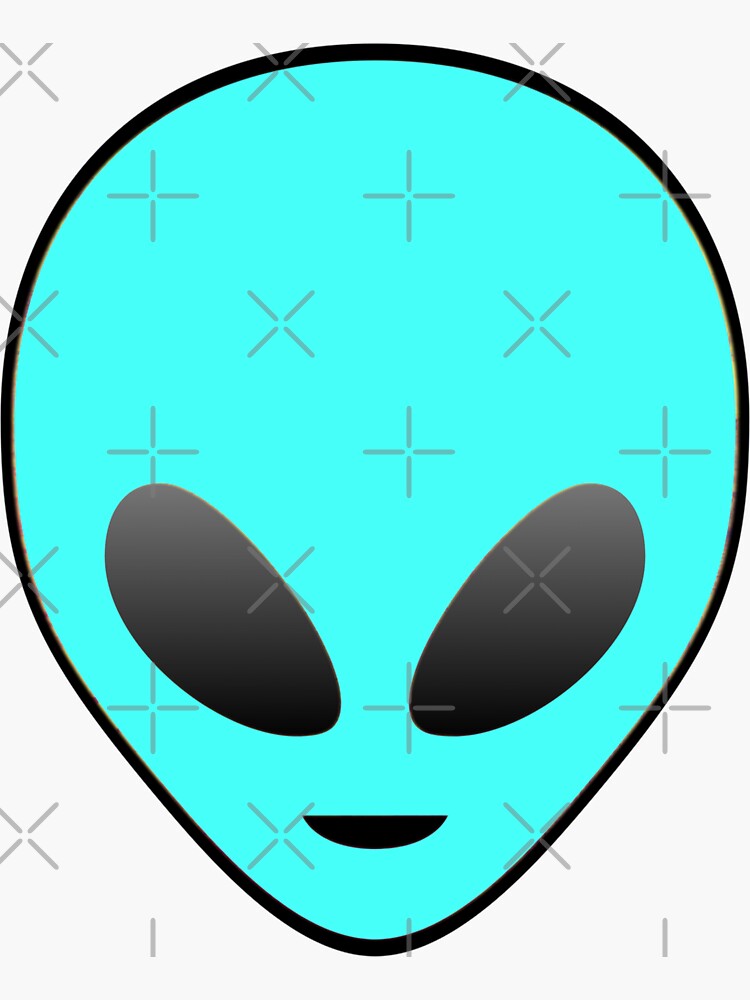 "Cute blue Chibi Alien Face Cartoon Vector Design vibrant color design ...