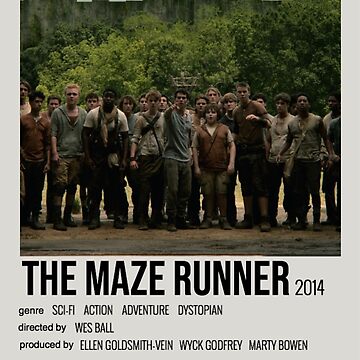"maze runner movie poster 02" Sticker for Sale by jennamcmahon | Redbubble