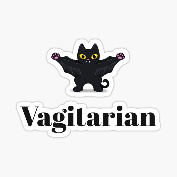 "Vagitarian" Sticker for Sale by mxrayf | Redbubble