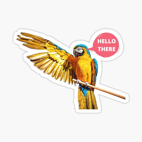 "Hello there!" Sticker for Sale by OndrejsDesign | Redbubble