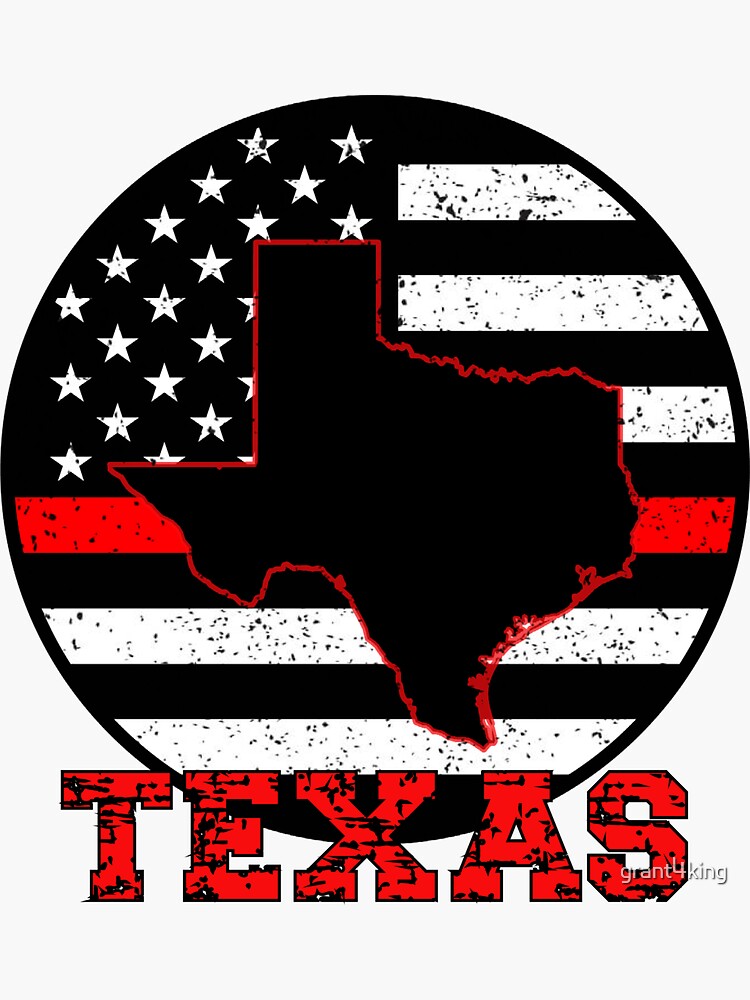 "Thin Red Line USA American Flag Souvenir Texas Firefighter design ...