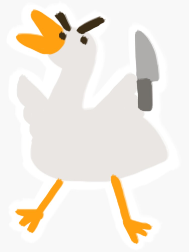 "goose craving murder" Sticker by random-racoon | Redbubble