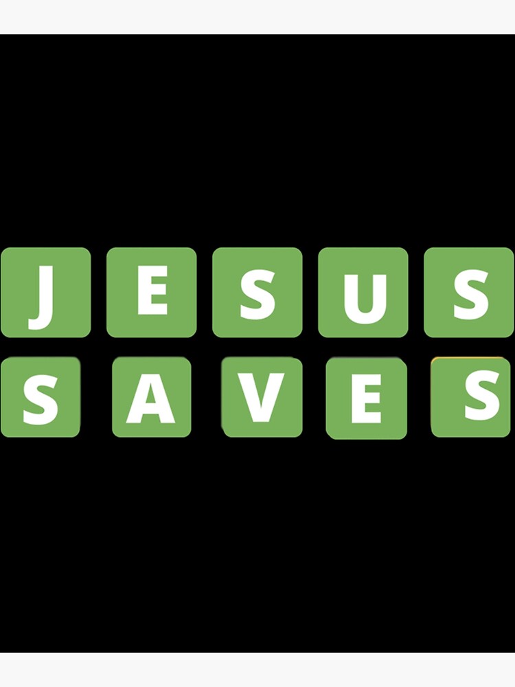 "Jesus saves wordle- wordle puzzle " Art Print by TivertonRose | Redbubble