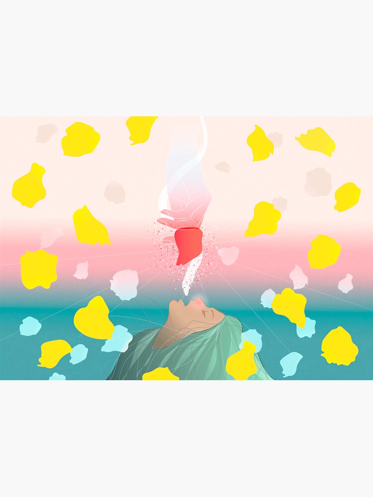 "Like a Rose Petal Under the Tongue by Tony Wolff" Sticker for Sale by ...