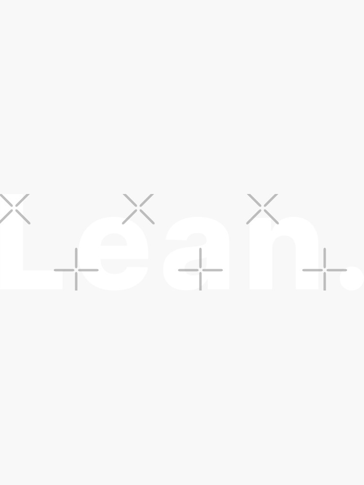 "Lean." Sticker by RedBubbleLuxury | Redbubble