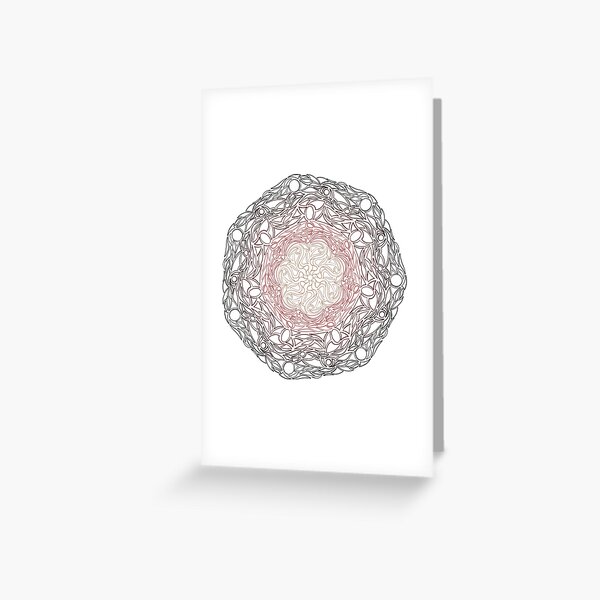"Warming Embers Line Art Mandala" Greeting Card for Sale by ...
