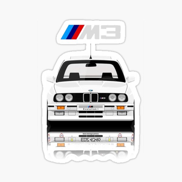 "E30 IN WHITE" Sticker for Sale by wondercreep | Redbubble