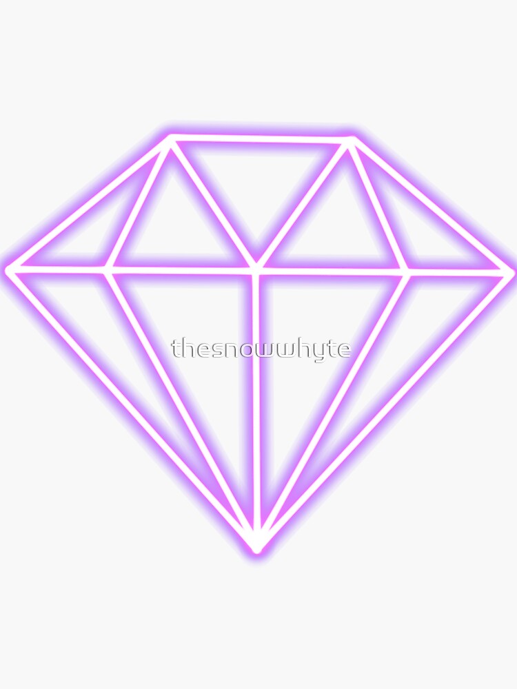 "Purple Neon Diamond Jewel" Sticker for Sale by thesnowwhyte | Redbubble
