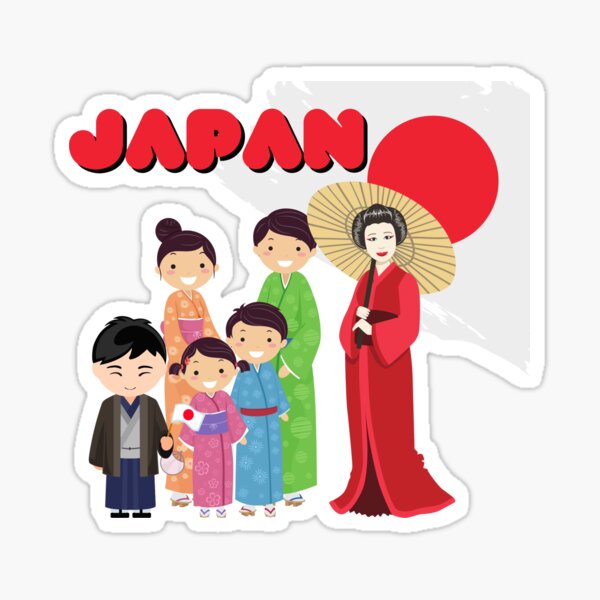 "Japanese traditional dress" Sticker for Sale by AbramStudio | Redbubble