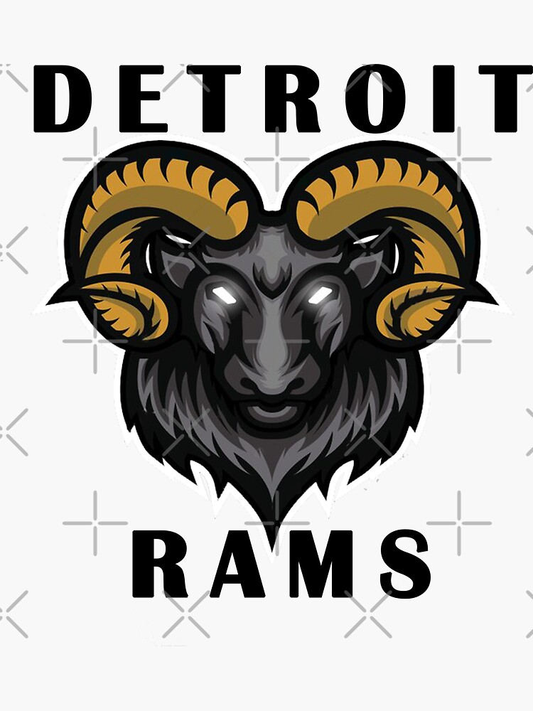 "Detroit Rams" Sticker by chabbia | Redbubble
