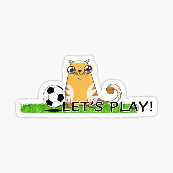 "Let's play soccer!" Sticker for Sale by manaland | Redbubble