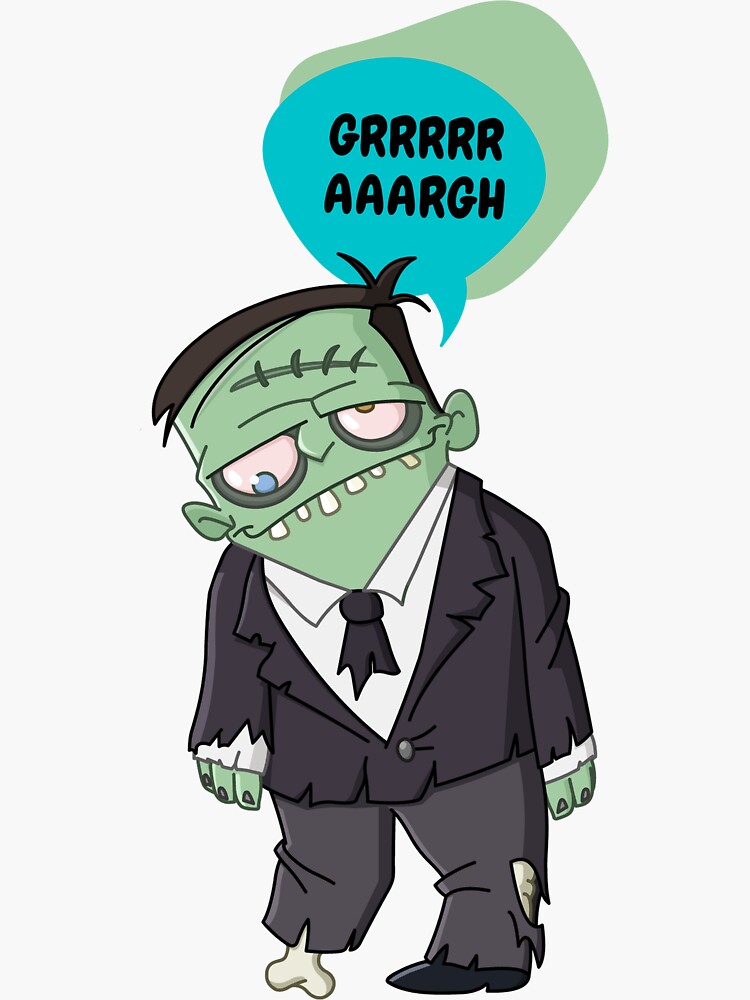 "Grrrrr, Aaaargh" Sticker by MirabalPaint | Redbubble