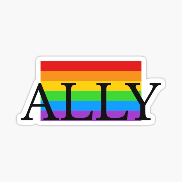 "LGBTQ Ally" Sticker by mxrayf | Redbubble