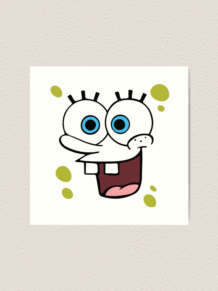 "SpongeBob face" Art Print by GSJGROUP | Redbubble