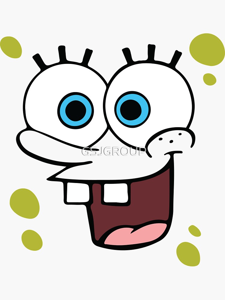 "Sponge Bob face" Sticker for Sale by GSJGROUP | Redbubble